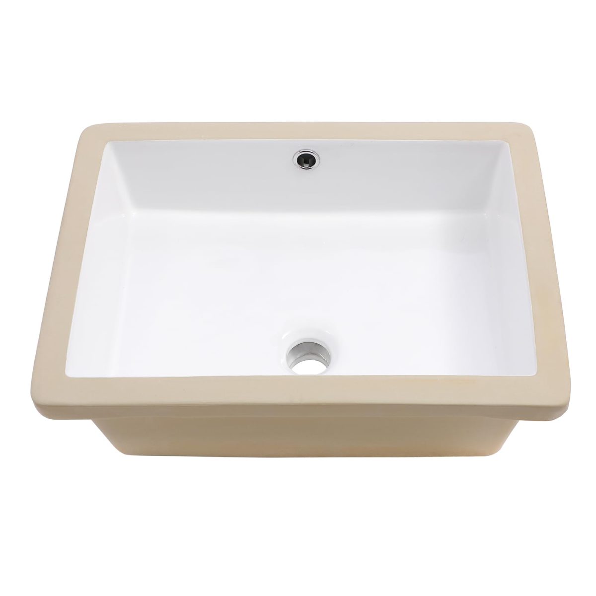Mocoloo Bathroom Sink Undermount Rectangular 20″ x 14″ White Rectangle ...