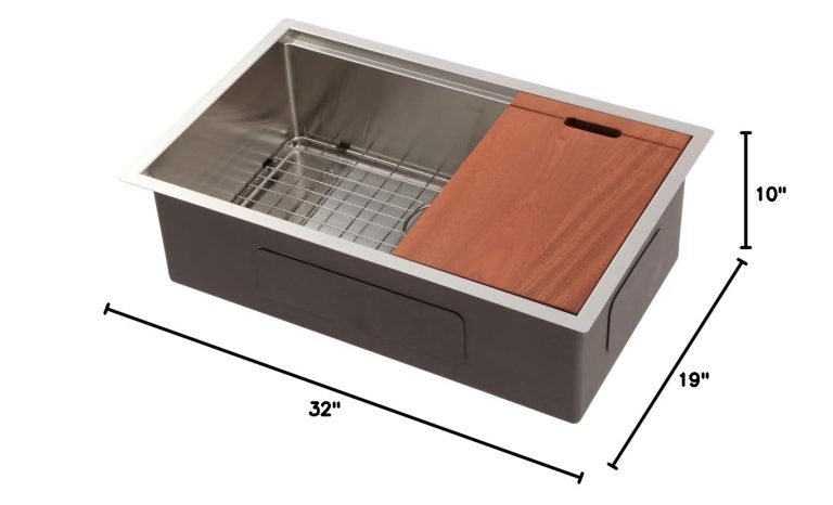 Mocoloo 32 Inch Kitchen Sink Undermount 32 x19 Stainless Steel Sinks ...