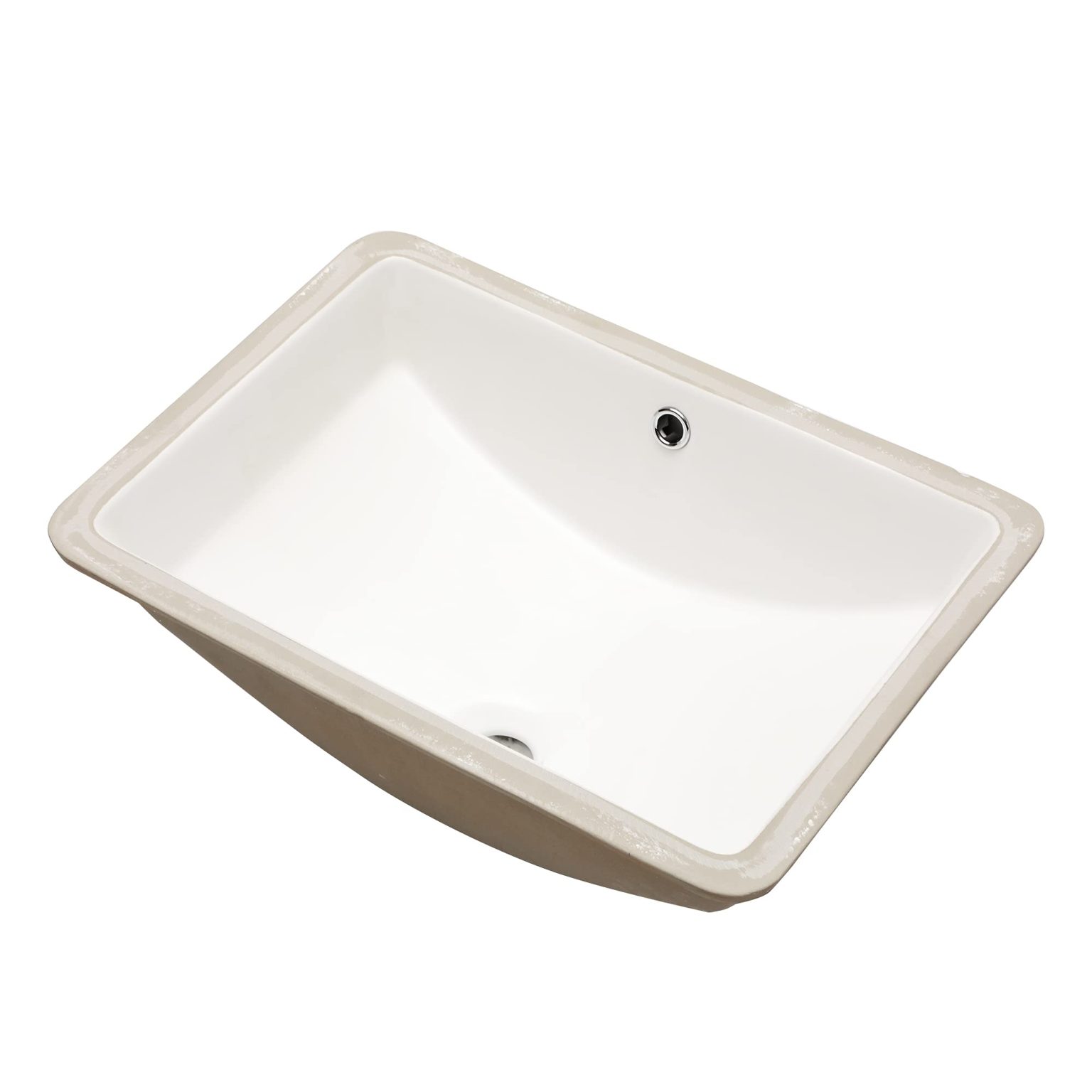 Mocoloo Undermount Sink Ceramic Bathroom Rectangular 20″ x 14″ White ...