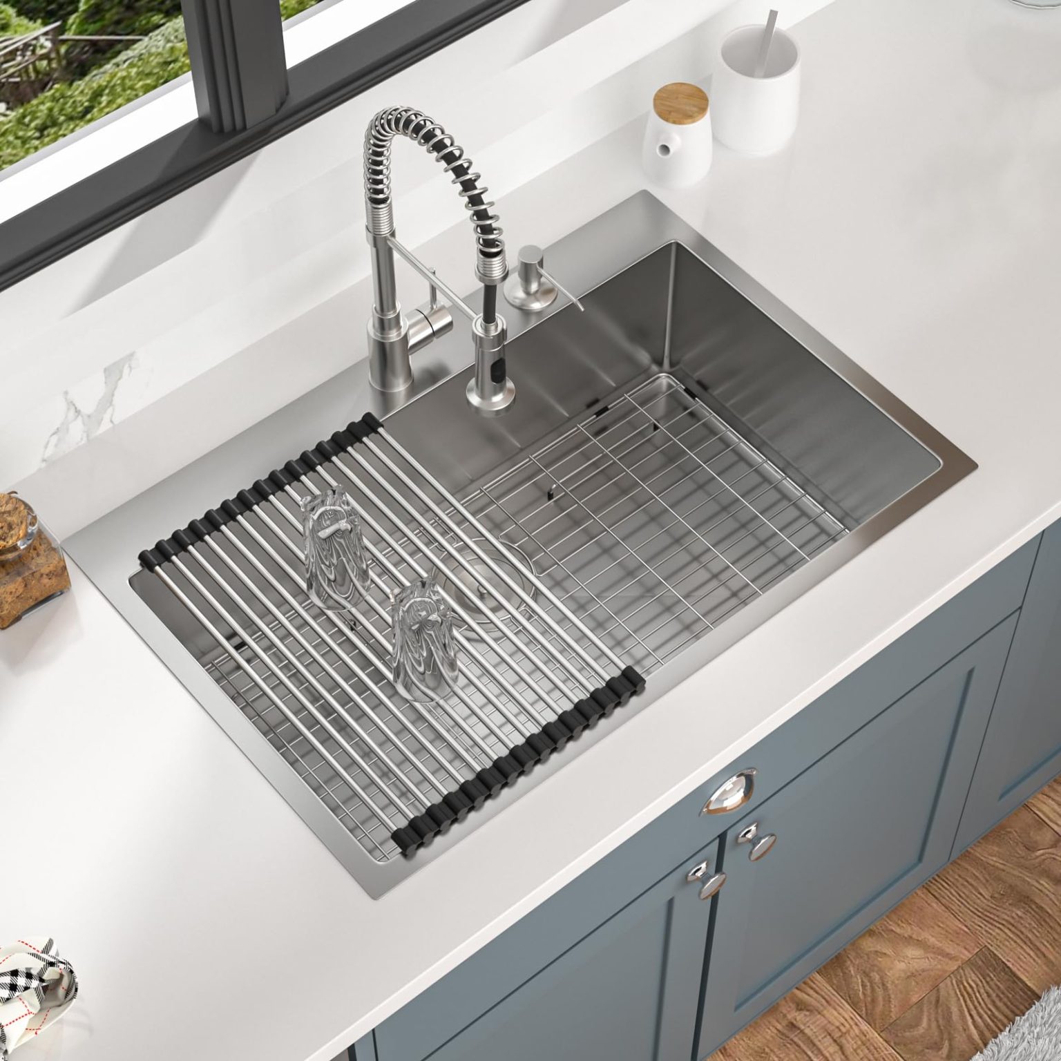 Mocoloo 30 Kitchen Sink Drop in Stainless Steel Kitchen Sink 30x22x10 ...
