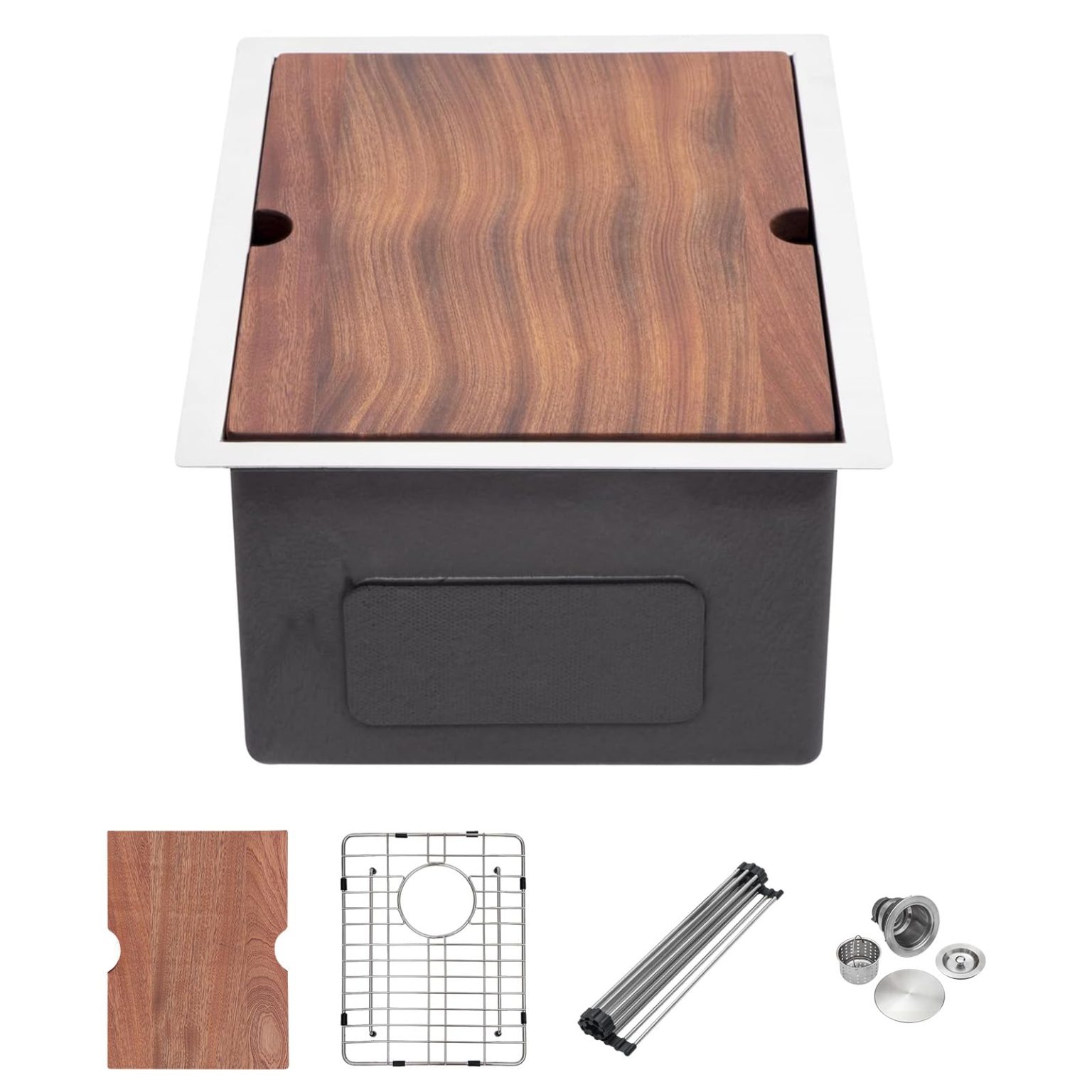 Mocoloo Undermount Bar Sink 15 x 19 Inch Single Bowl Undermount Kitchen ...