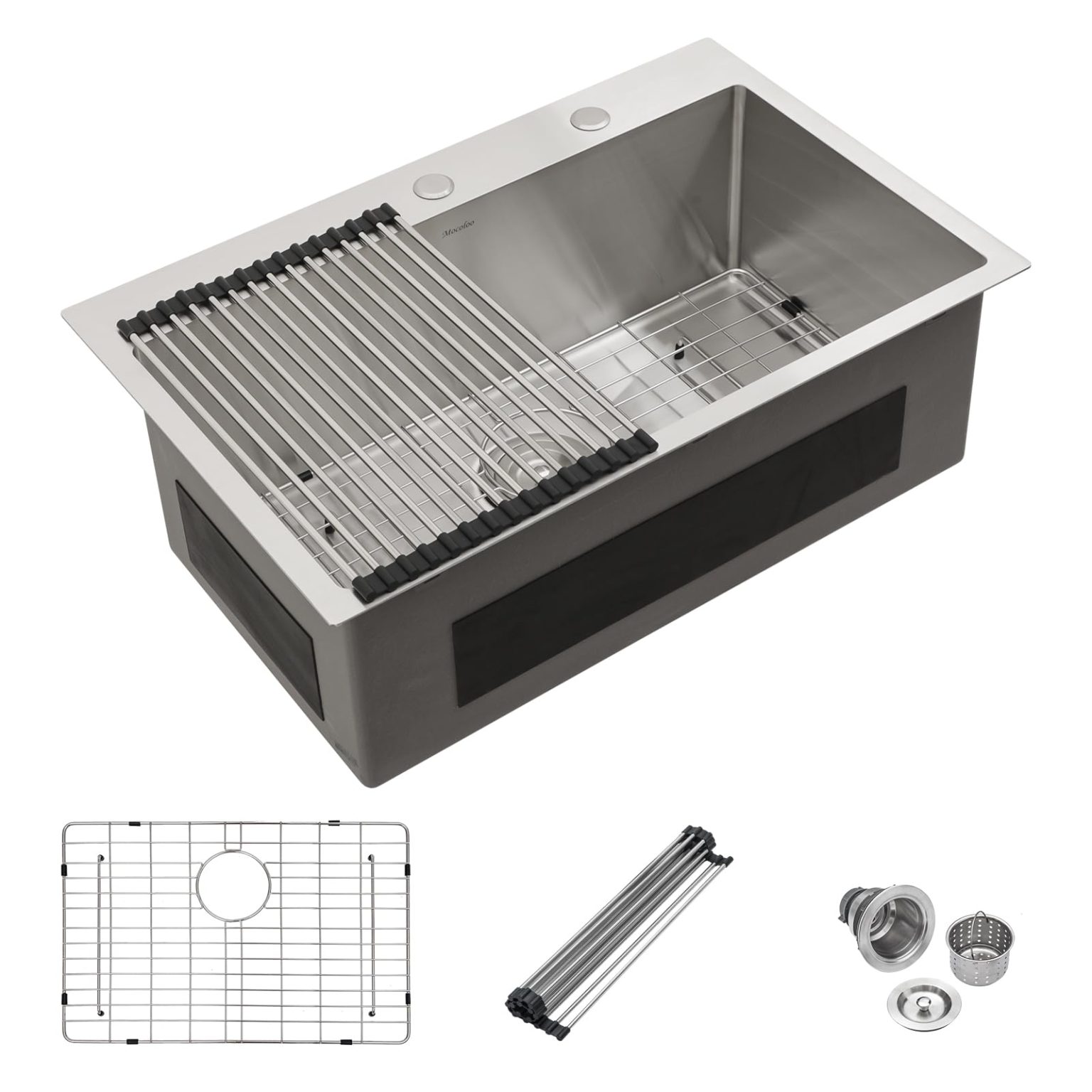 Mocoloo 28 Drop In Kitchen Sink 28×18 Inch Single Bowl Kitchen Sink ...
