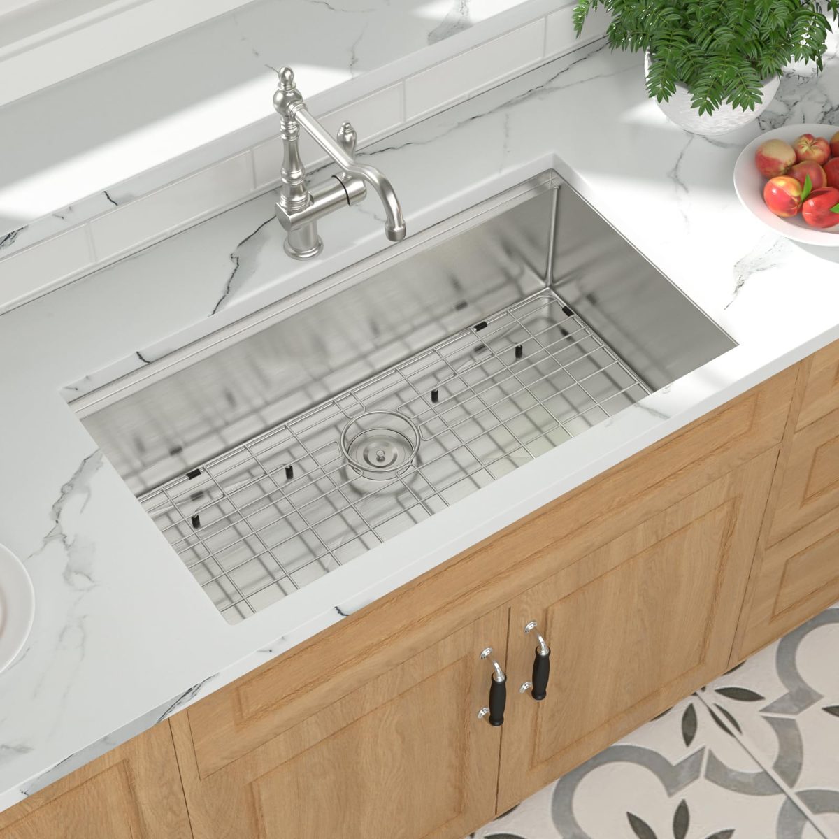 Mocoloo 33 Inch Kitchen Sink Undermount 33 x 19 Workstaion Ledge ...